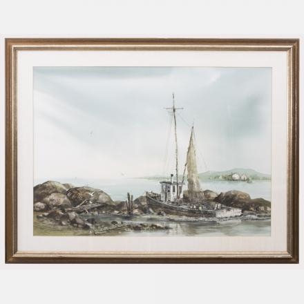 Fred Leach | Coastal Scene | MutualArt