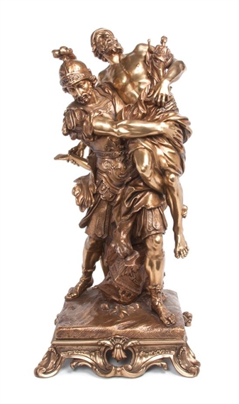 Pierre Lepautre | Depicting Aeneas, carrying his father Anchises and ...