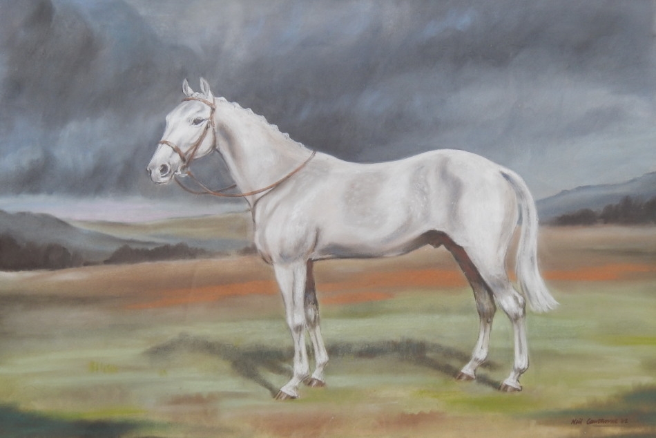 Neil Cawthorne | Study of Grey Horse in Landscape (1962) | MutualArt