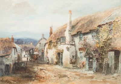 Alfred Leyman | The Arrival of the Coach at the Ship Inn | MutualArt