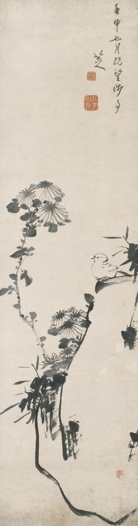 Bada Shanren | BIRD AND CHRYSANTHEMUM | MutualArt