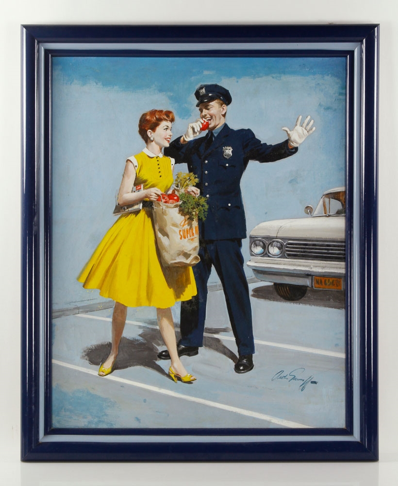 Arthur Saron Sarnoff | American Weekly front cover illustration | MutualArt