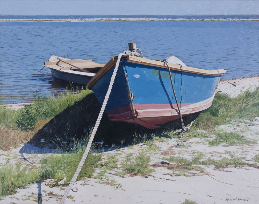 Michael Harrell | Blue Oyster Boat | MutualArt