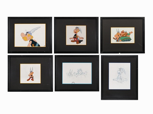 Albert Aleandro Uderzo | Six Asterix & Obelix Cels & Drawings (1927 ...