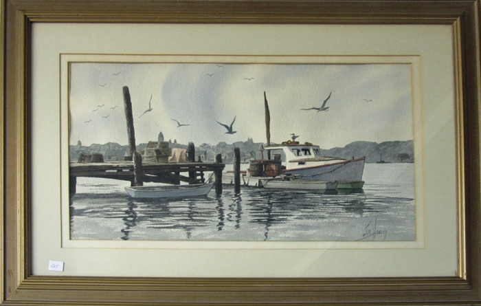 Jim Hooley | harbor scene | MutualArt