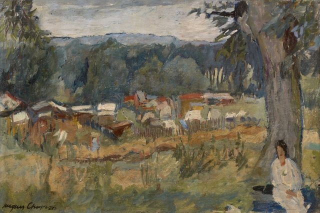 Jacques Chapiro | Woman with an Umbrella (1938) | MutualArt