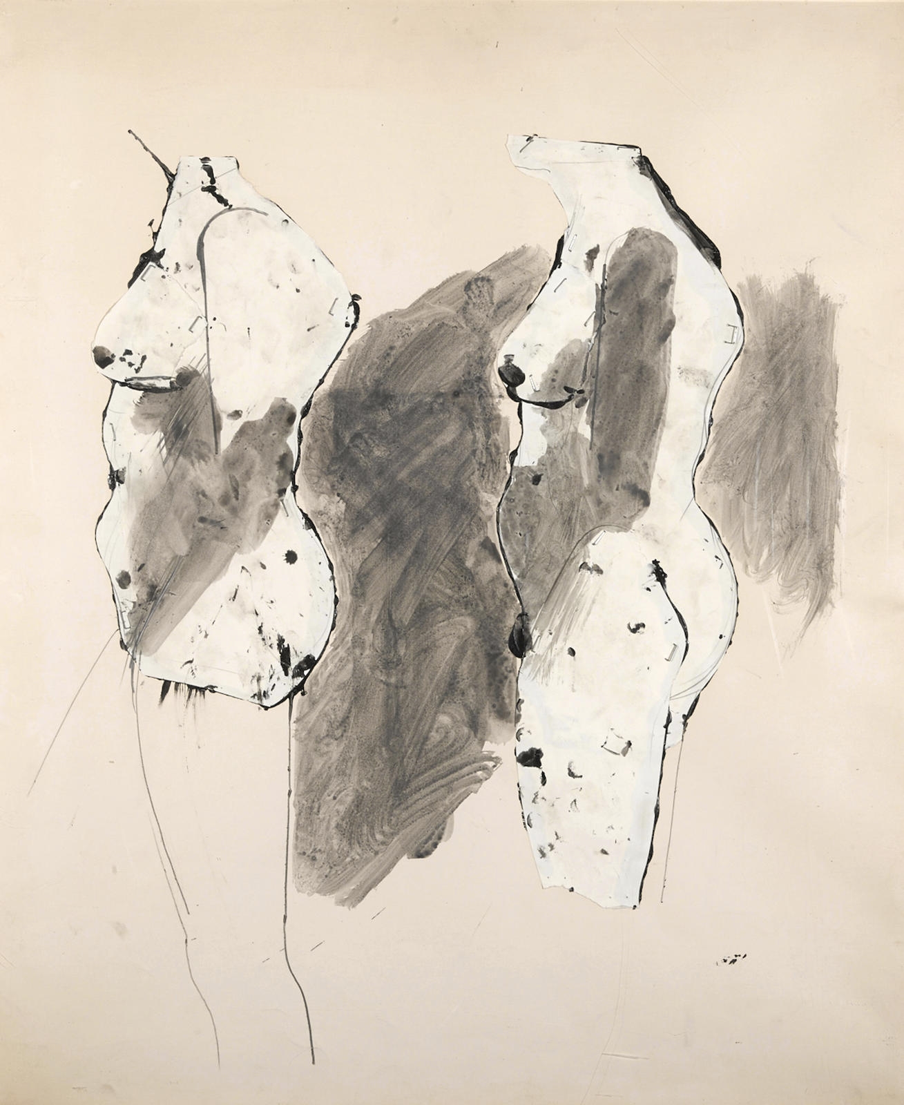 Manuel Neri | Untitled (from the Collage and Ink Figure Study series) (Circa 1960) | MutualArt