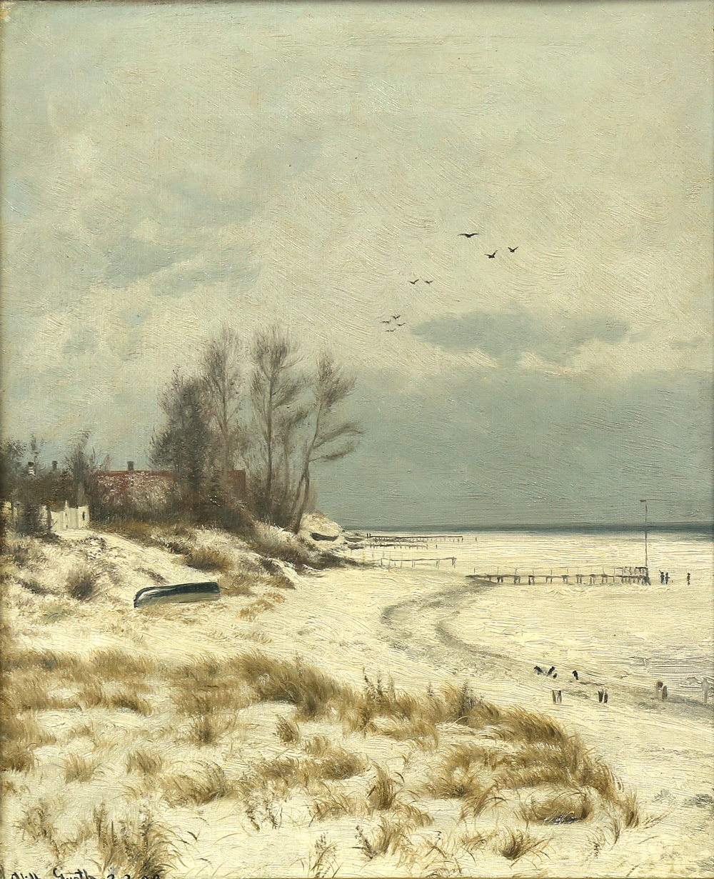 Georg Vilhelm Arnold Groth | “Fra Skoven ved Hellebæk. September” (1888 ...