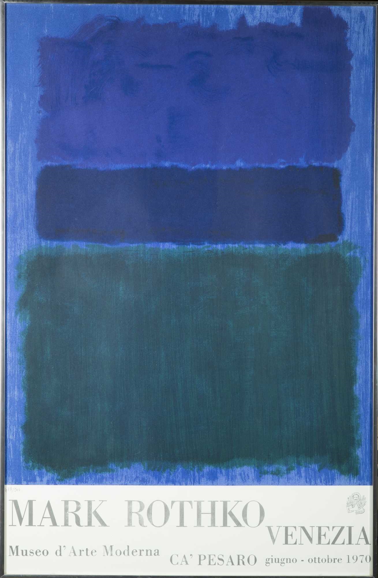Mark Rothko White And Greens In Blue