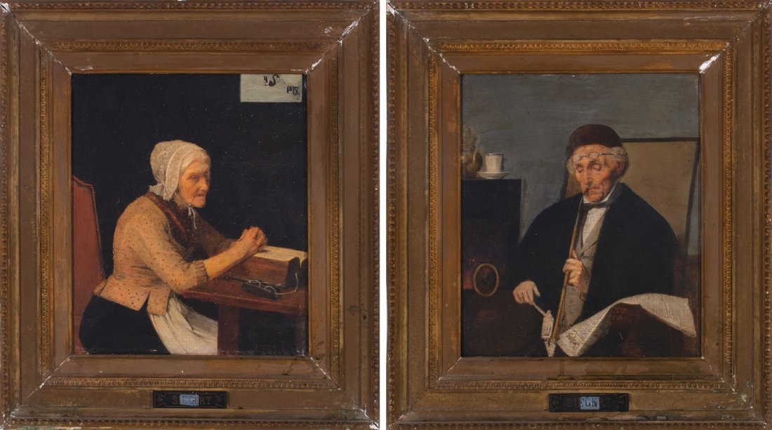 August Friedrich Siegert | Pair of Portraits (1879) | MutualArt