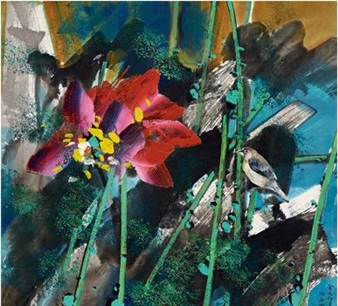 Huang Yongyu | Red Lotus (1983) | MutualArt