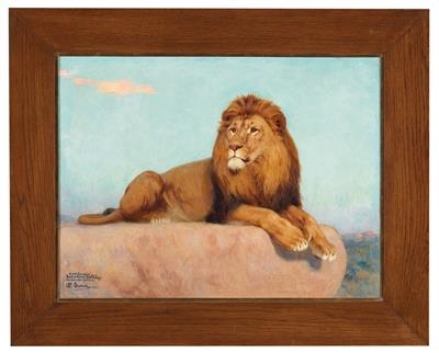 Gustave Surand | Lion Resting (1934) | MutualArt