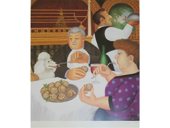 Beryl Cook | DINING IN PARIS | MutualArt