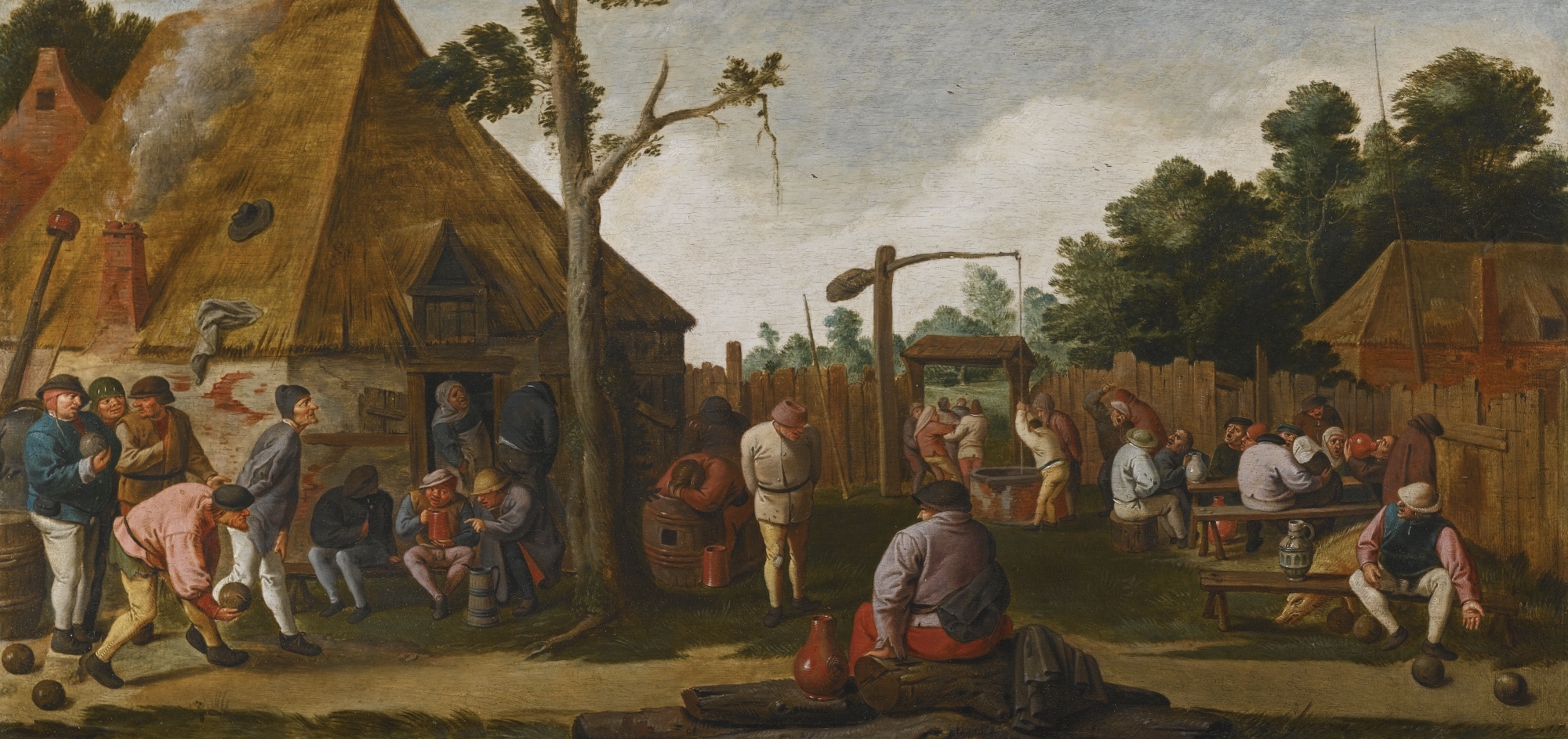 Adriaen Brouwer | A GAME OF NINEPINS | MutualArt