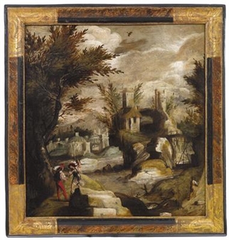 Muttoni Pietro | Two works: A Fortune Teller reading the palm of a ...