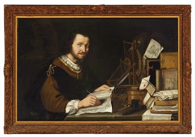 Christian van Donck | Portrait of an Architect at his Desk (1653 ...