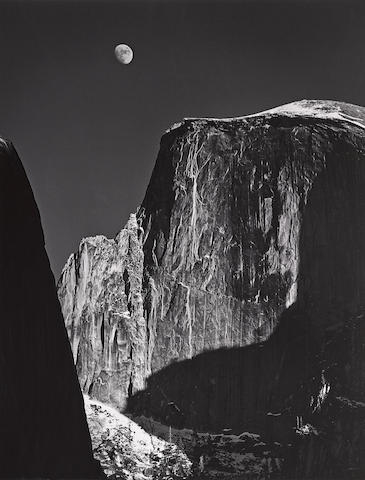 Ansel Adams | Moon and Half Dome, Yosemite National Park, California ...