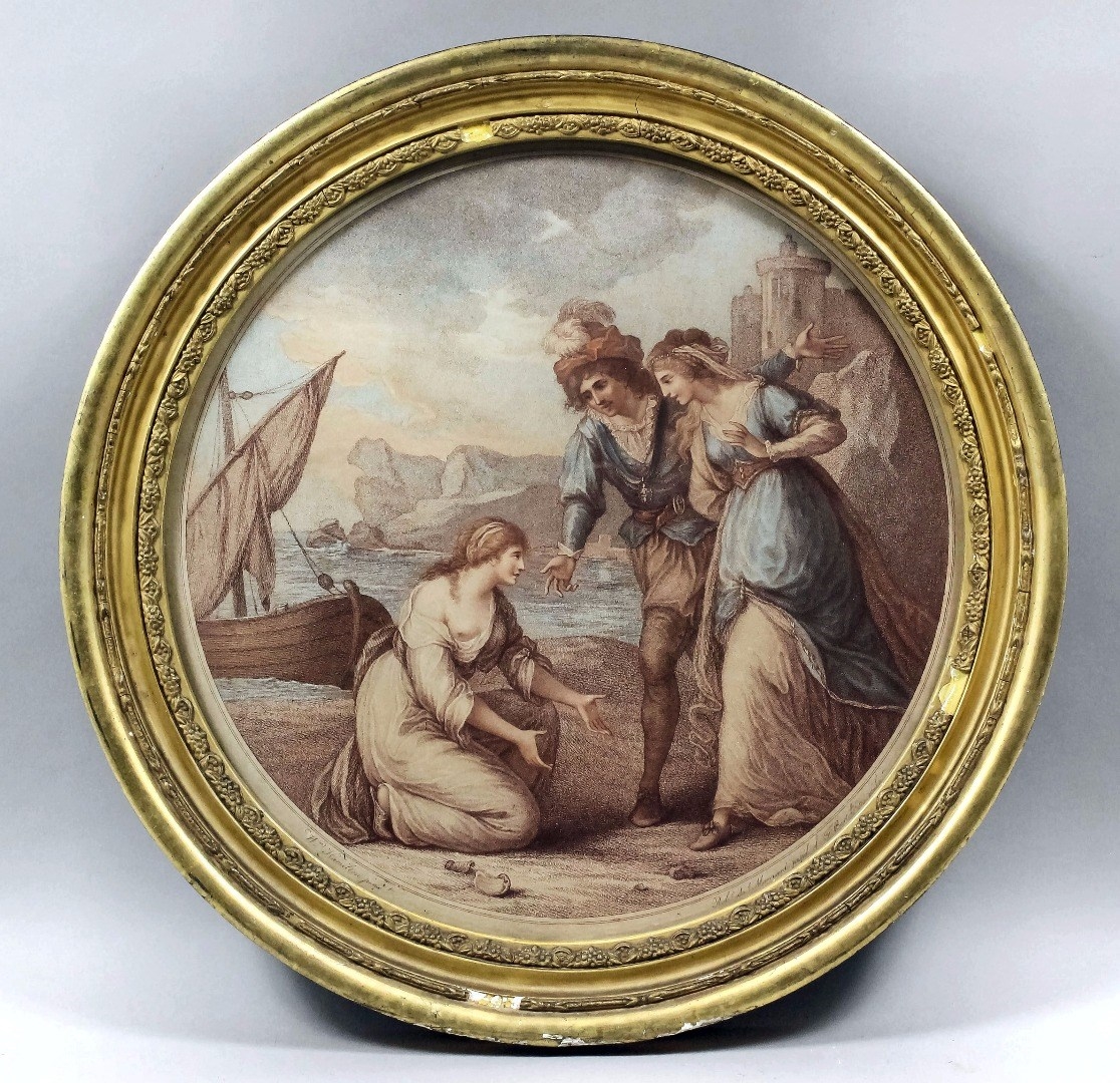 Robert Samuel Marcuard | Female figure kneeling at the feet of a man ...