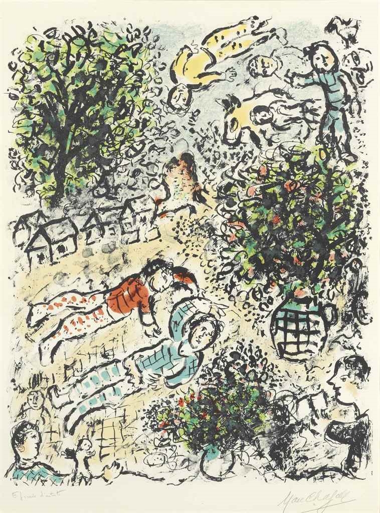 Marc Chagall | L'Arbre Vert (1984) | MutualArt