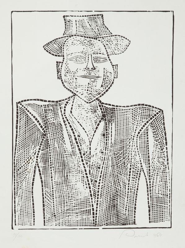 Jerzy Panek | Self-Portrait in a Hat (1960) | MutualArt