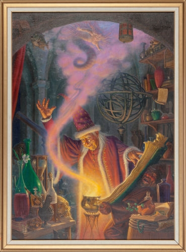 James Warhola | Portrait of an Alchemist (1989) | MutualArt