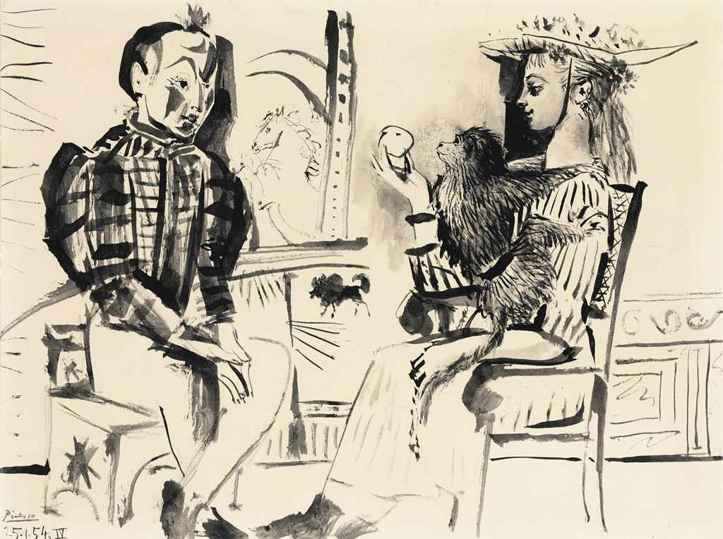 Pablo Picasso | Les coulisses du cirque (1954) | MutualArt