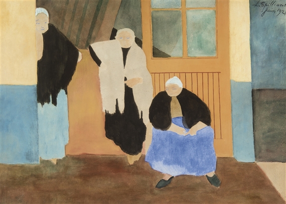 Léon Spilliaert | Beach view with prophet (1938) | MutualArt