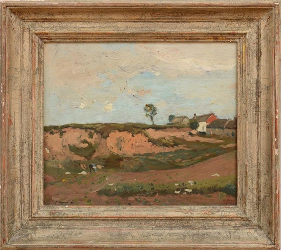Henry Ward Ranger | FARM LANDSCAPE (1891) | MutualArt