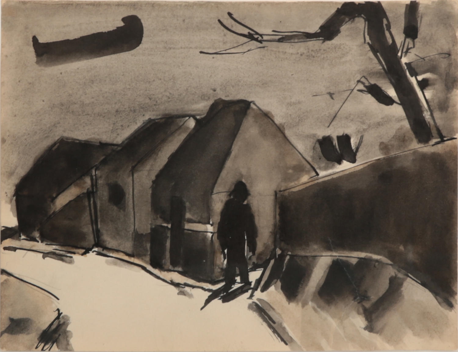 Josef Herman | Welsh Mining Village | MutualArt