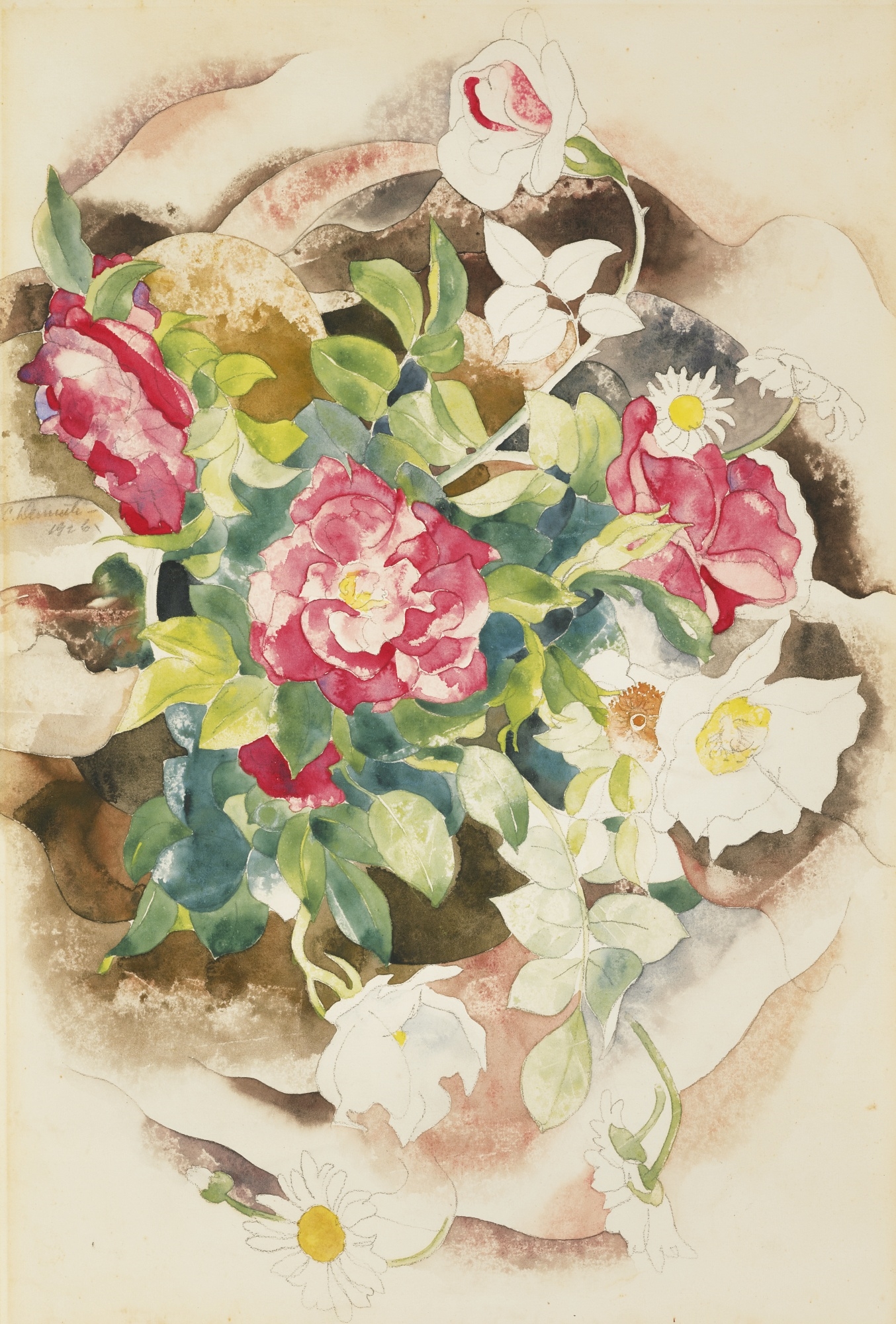 Charles Demuth | Zinnias: A Double-Sided Work (1920) | MutualArt