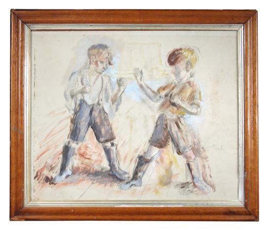 Monica Rawlins | Two gypsy boys sparring | MutualArt