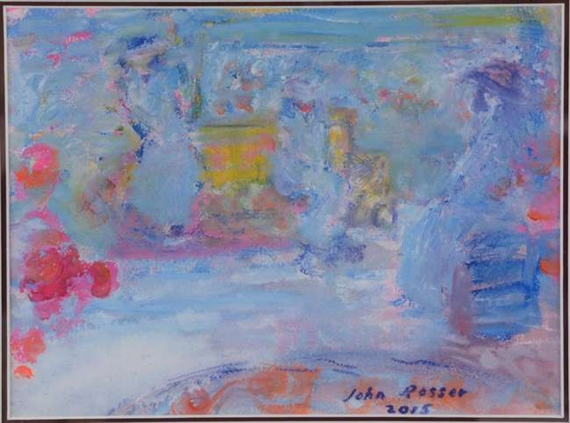 John Rosser | Interior with Figure and the Edge with Roses (2015 ...