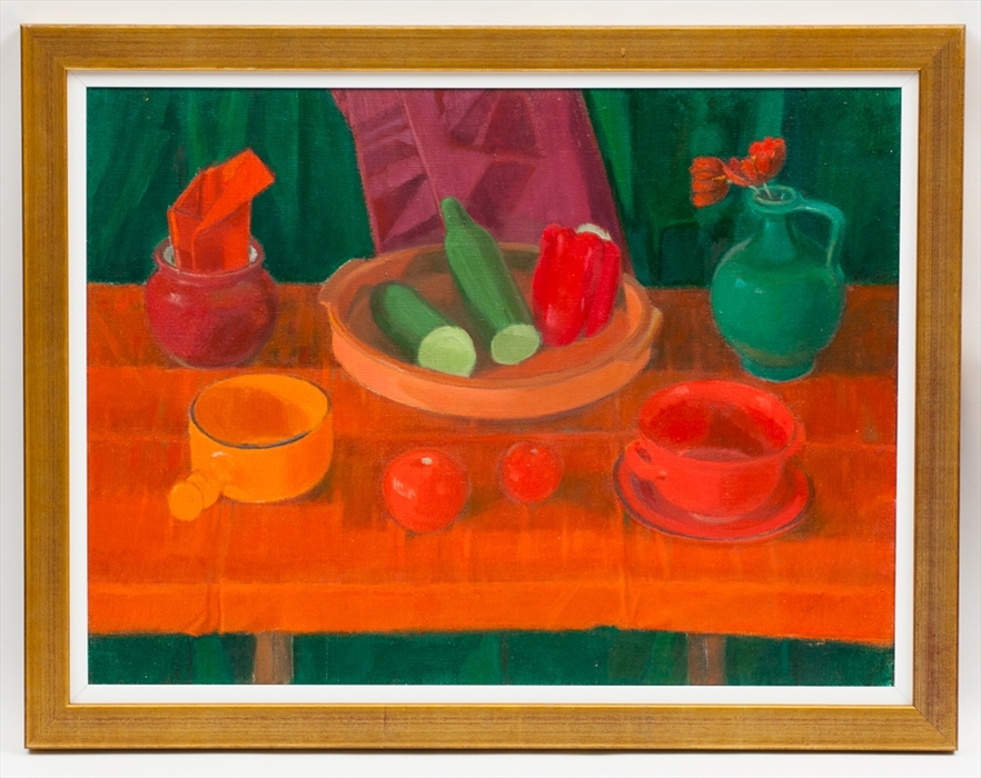 Neil Clark | STILL LIFE WITH POTS AND VEGGIES | MutualArt