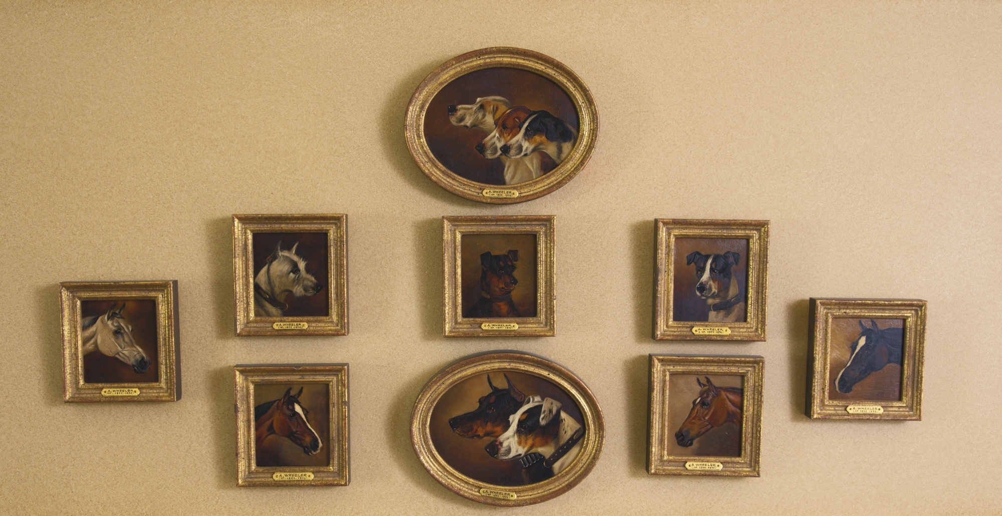Alfred Wheeler | 9 WORKS: PORTRAITS OF TERRIERS, HOUNDS AND HORSE HEADS ...
