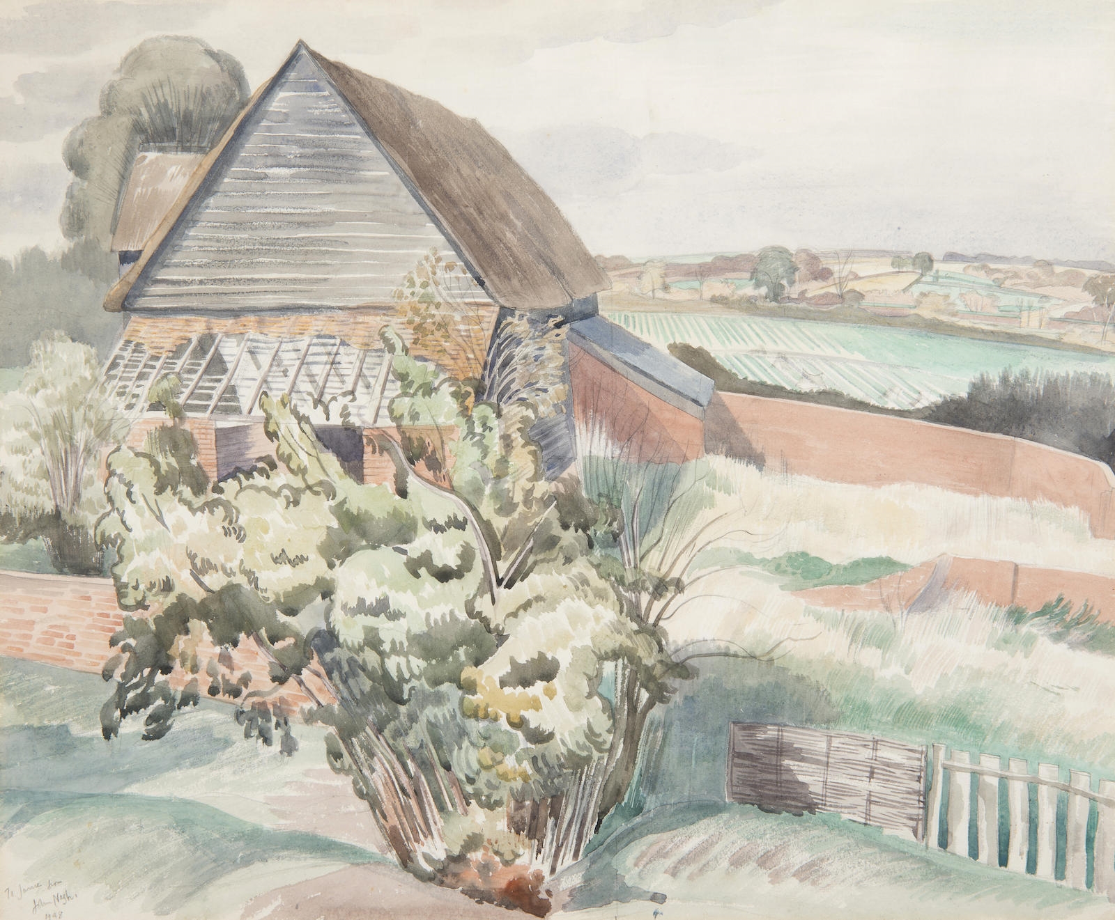 John NorthcoteNash | The barn, Bottengoms (1948) | MutualArt