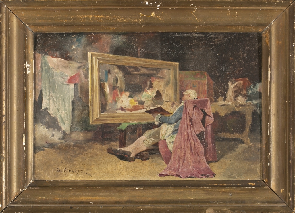 Germán Álvarez Jerez | A Painter in his Studio (1871 - 1876) | MutualArt