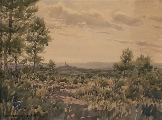 Ceferino Olivé | Landscape (1956) | MutualArt