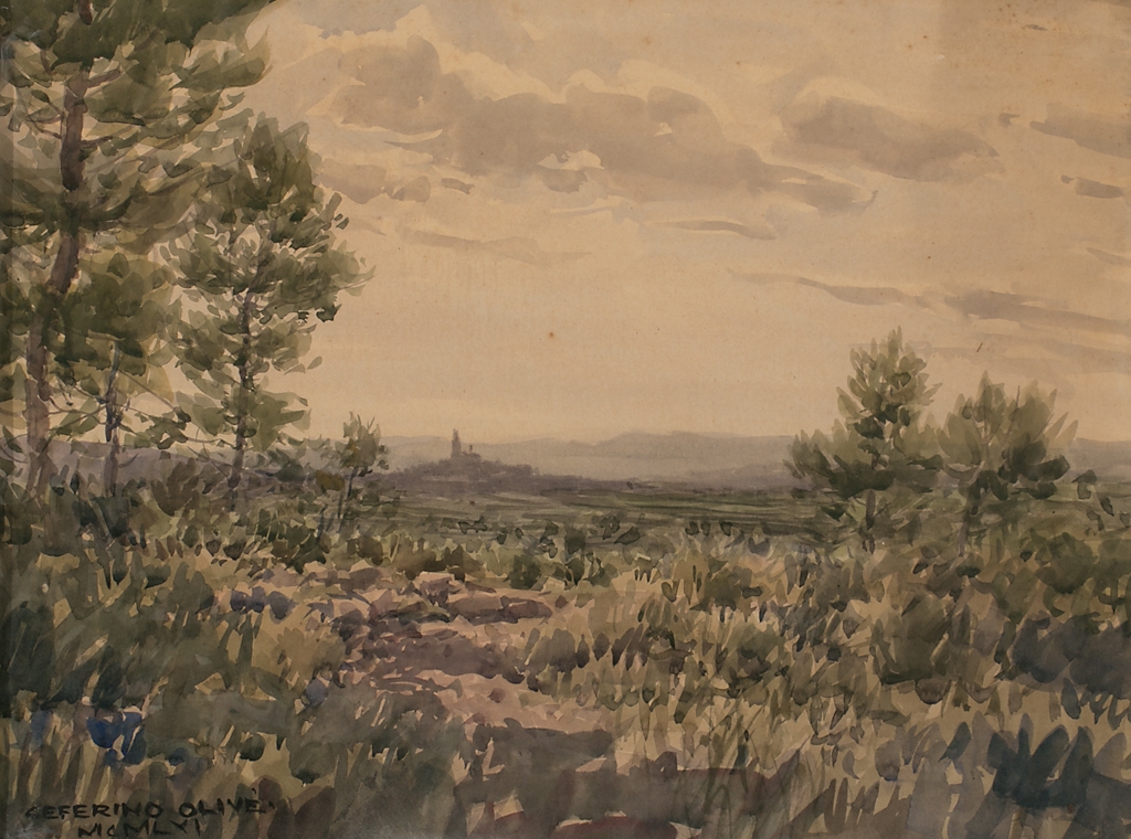Ceferino Olivé | Landscape (1956) | MutualArt