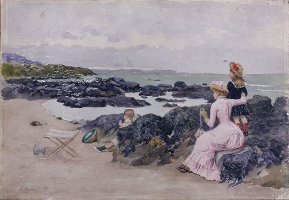 Ernest Ange Duez | ON THE BEACH | MutualArt