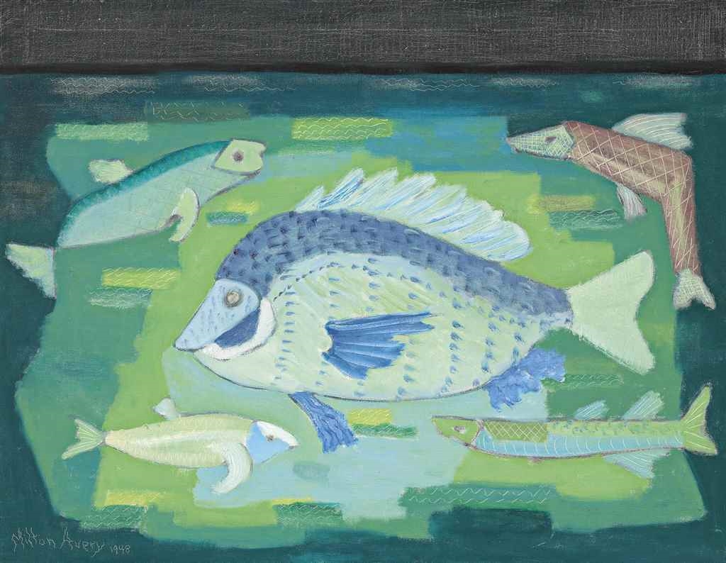Milton Avery | Fish (1948) | MutualArt