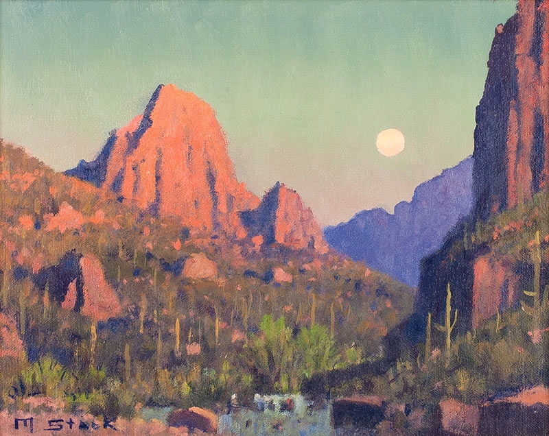 Michael Stack | Southwest art, Moonlight painting, Desert art