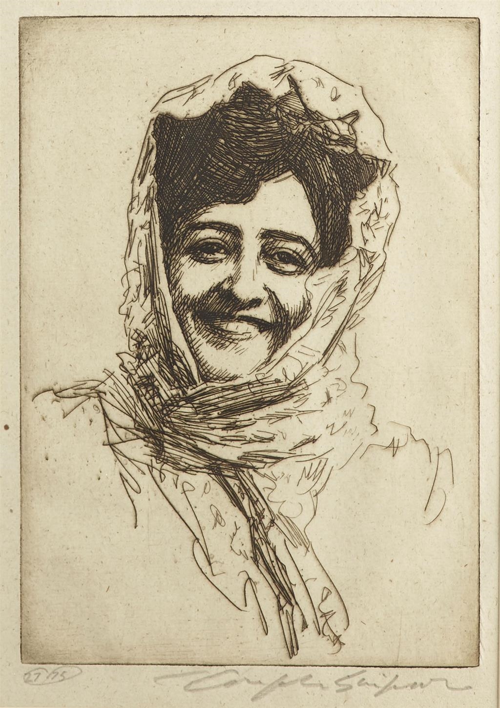 Joseph Simpson | The mantilla | MutualArt
