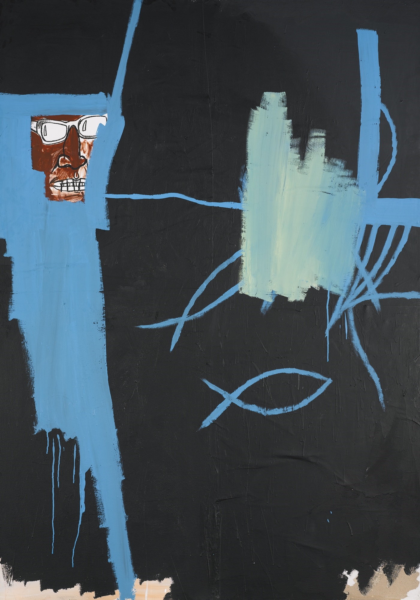 Jean-Michel Basquiat | Untitled (Yellow Tar and Feathers) (1982) | MutualArt