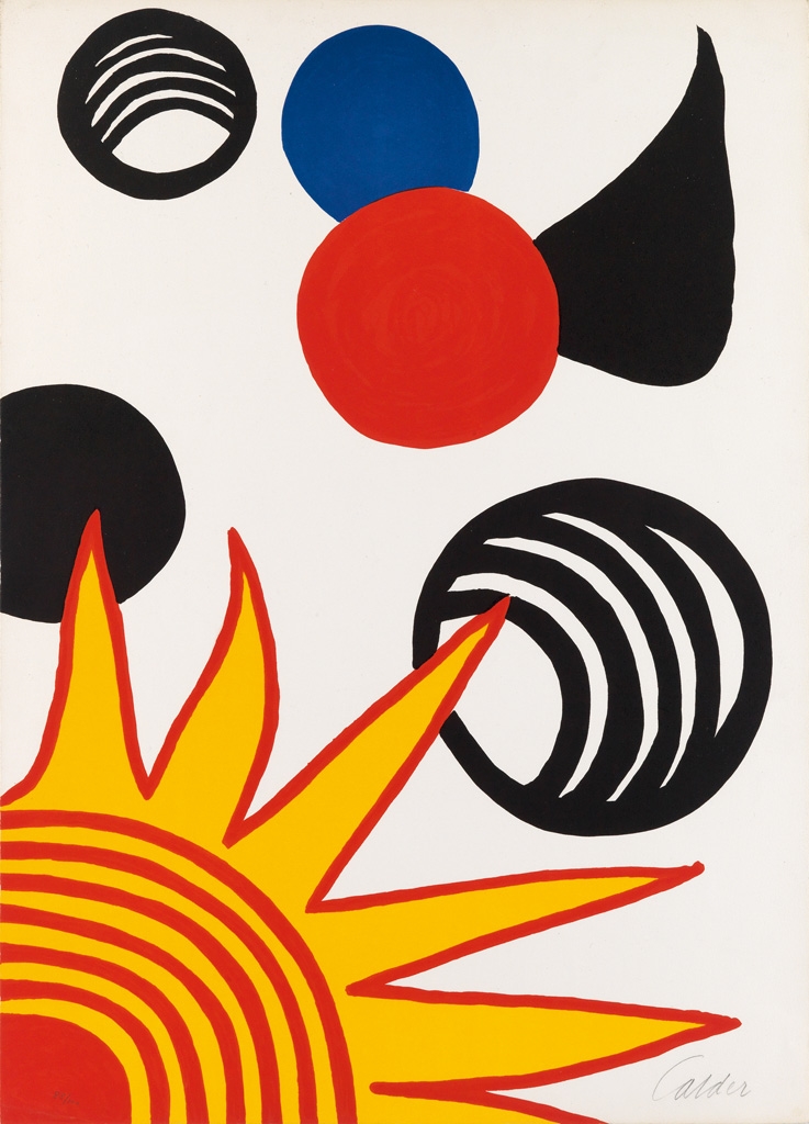 Alexander Calder | The Triangles and Spirals (1973) | MutualArt