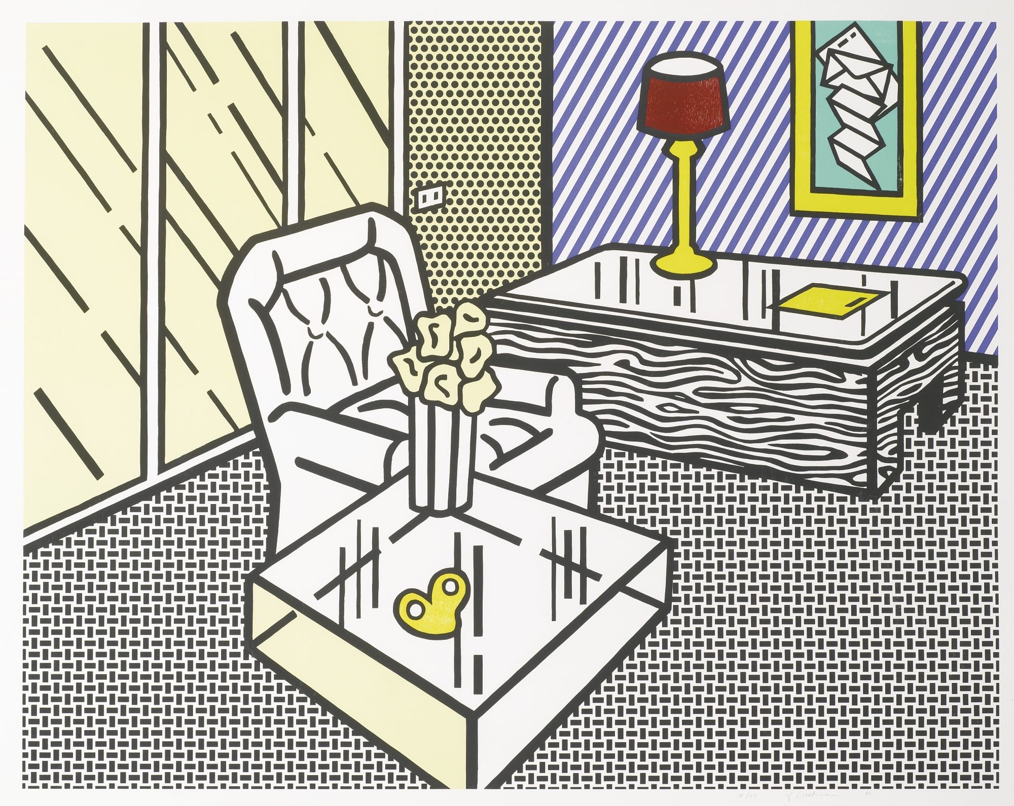 Roy Lichtenstein | Bedroom, from the Interior Series (C. 247) (1991 ...
