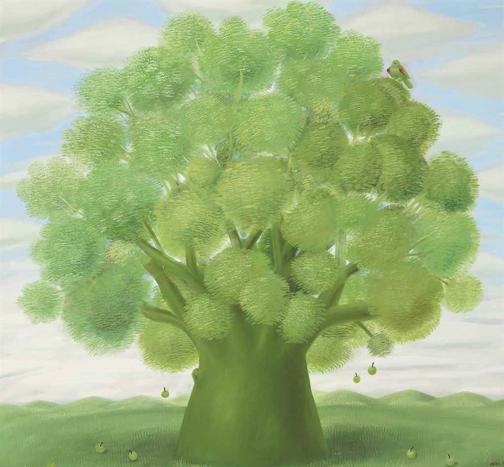 Fernando Botero | The Tree (Tree with Bird) (1978) | MutualArt