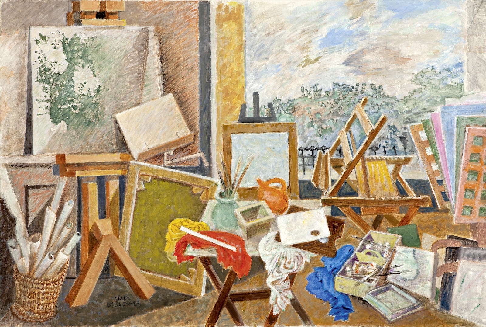 Nikos Hadjikyriakos-Ghika | Artist's studio with large window (1984 ...