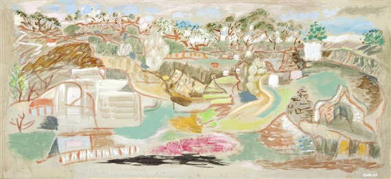 Nikos Hadjikyriakos-Ghika | Village in Spring (1980) | MutualArt