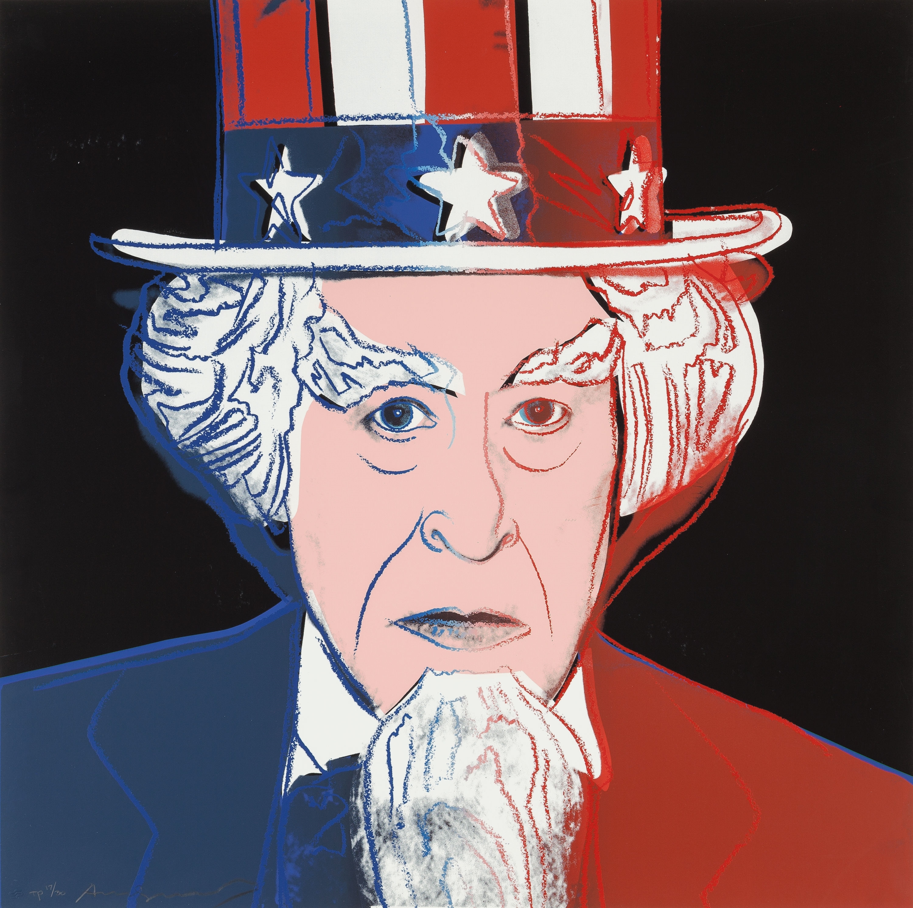 Andy Warhol | Uncle Sam (from Myths) (1981) | MutualArt