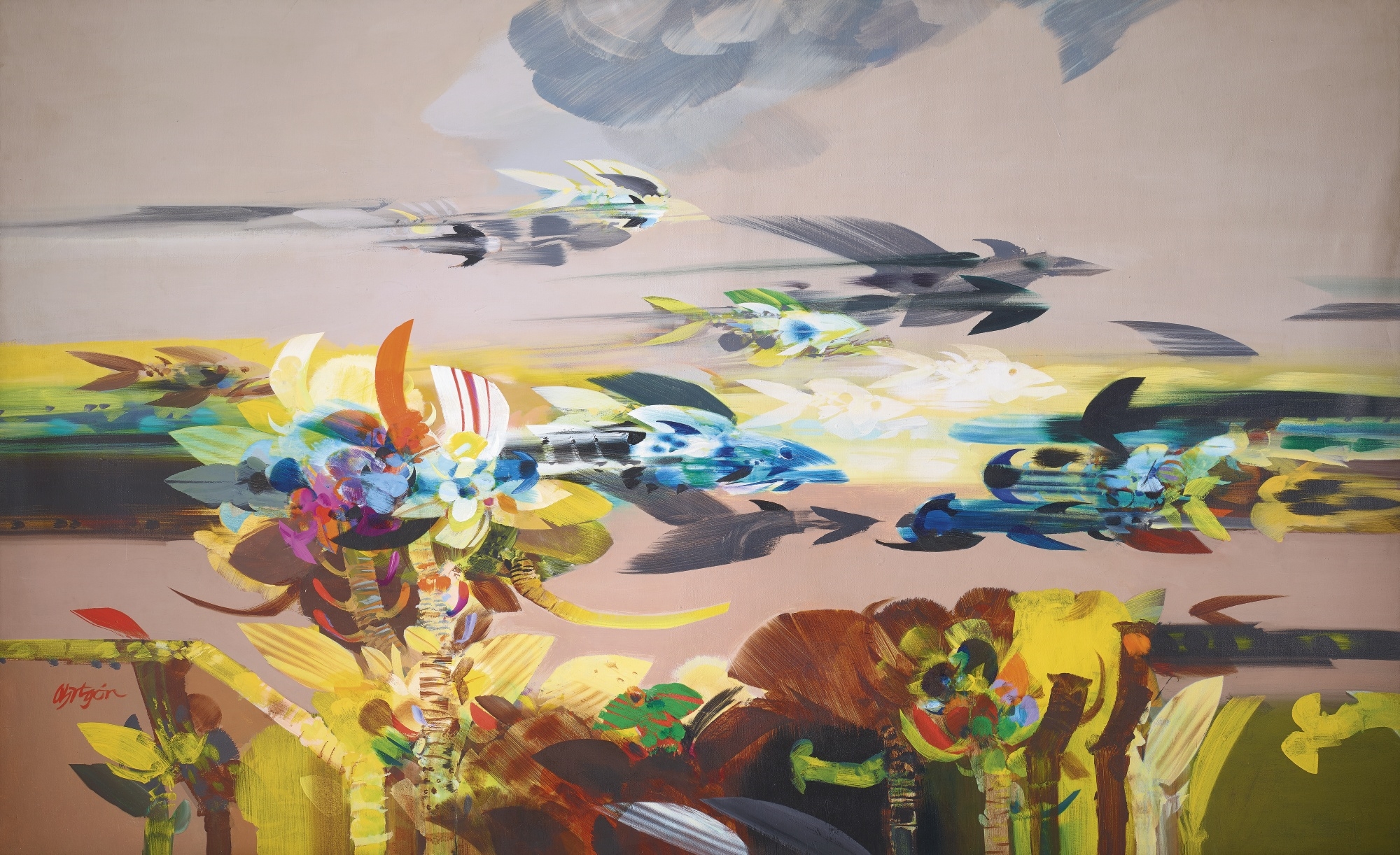 Alejandro Obregón | BARRACUDAS (Circa 1980) | MutualArt